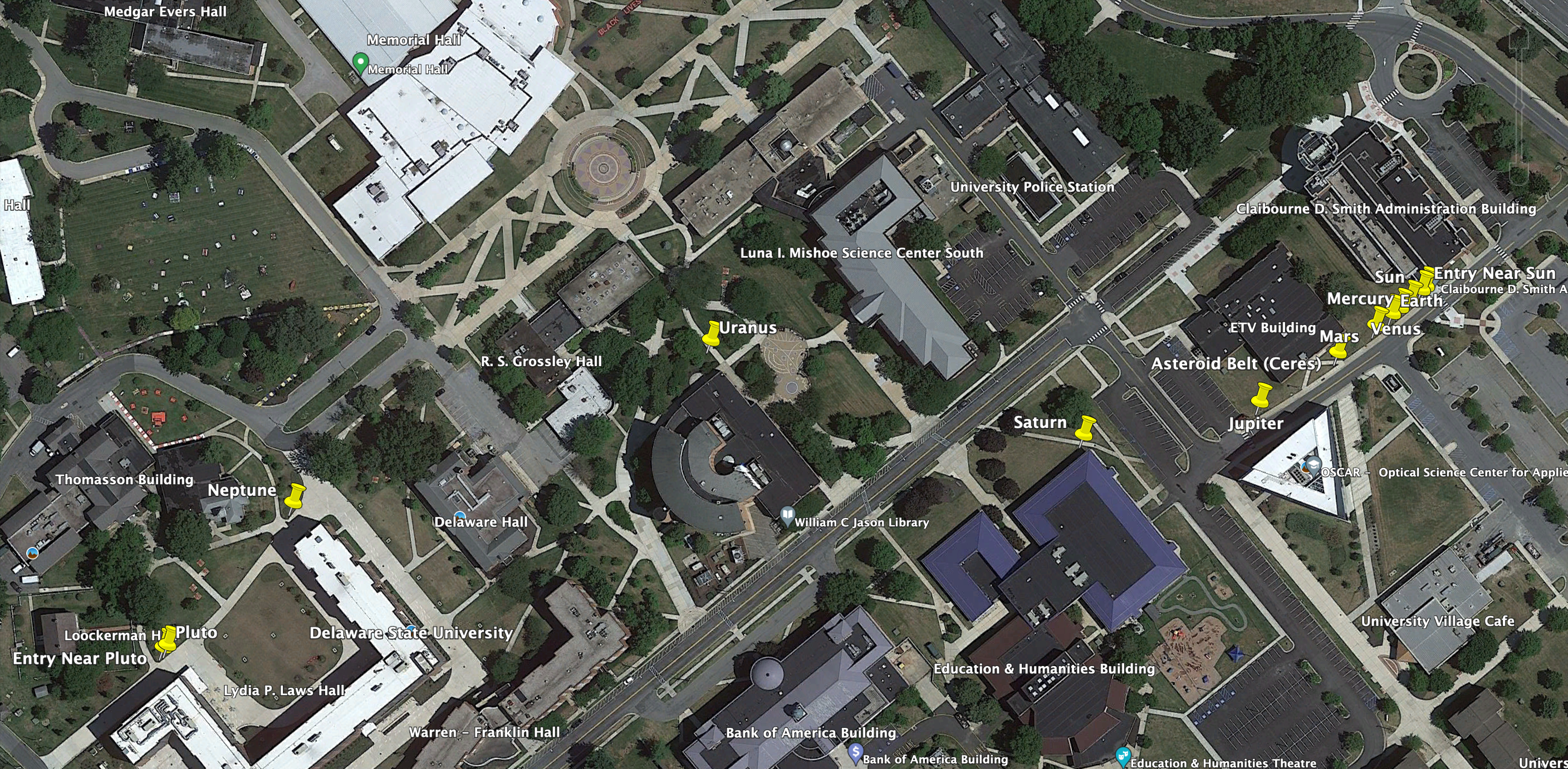Delaware State University’s Voyage Scale-Model Solar System – Delaware ...